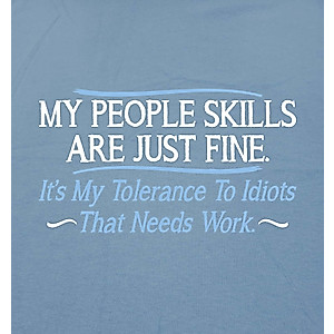My People Skills are Fine Humor Sarcasm Funny T Shirt XL Black