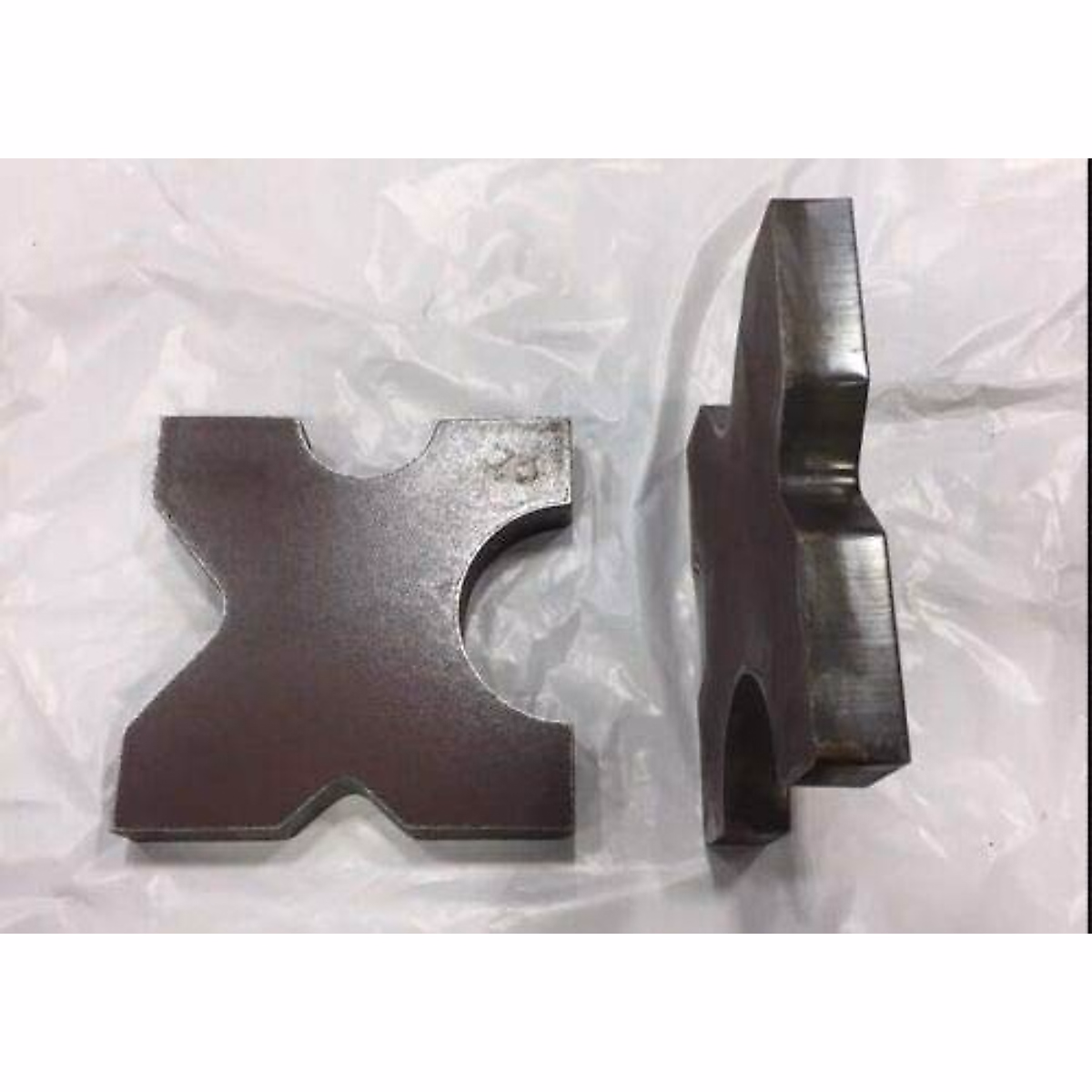 20 TON STEEL SHOP PRESS BED PLATES, H-Frame Arbor 4 notch 1"X 5"X 5" Set