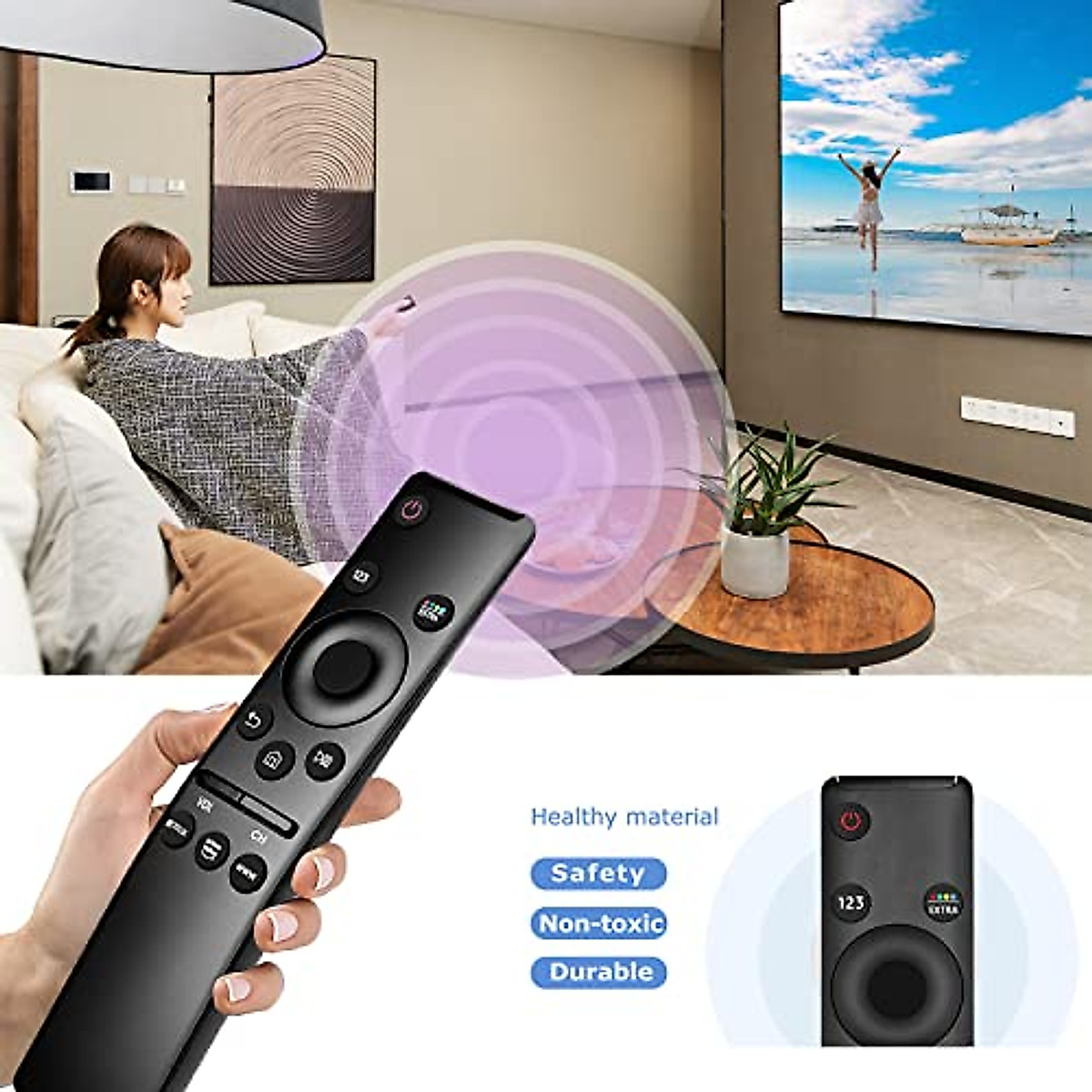 Universal Samsung Smart Tv Remote Control fit All Samsung Smart-TV LCD LED UHD QLED 4K HDR TVs, with Netflix, Prime Video Buttons