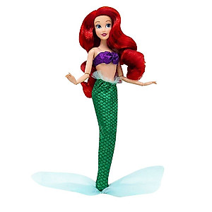 Disney Store Official Disney Princess Classic Doll (Ariel from The Little Mermaid), 11 Inches, Includes Brush with Molded Details, Fully Posable Toy in Classic Outfit - Disney Princess Toys for Girls
