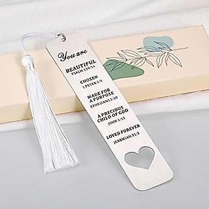 Christian Bookmarks Gifts for Women Teenage Girls Birthday Christmas Gifts for Kids Teens Stocking Stuffer for Sister Friends Employee Appreciation Gifts for Coworkers Religious Bible Verse Book Marks