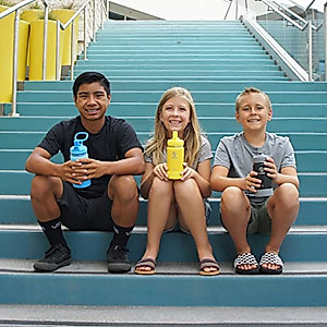 Takeya Actives Kids Insulated Stainless Steel Water Bottle with Straw Lid, 14 Ounce, Blush