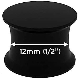 2pc Black Silicone Gauges 1/2 Double Flared Saddle Earring Ear Stretcher Gauge Plug Lobe Earring Piercing Jewelry