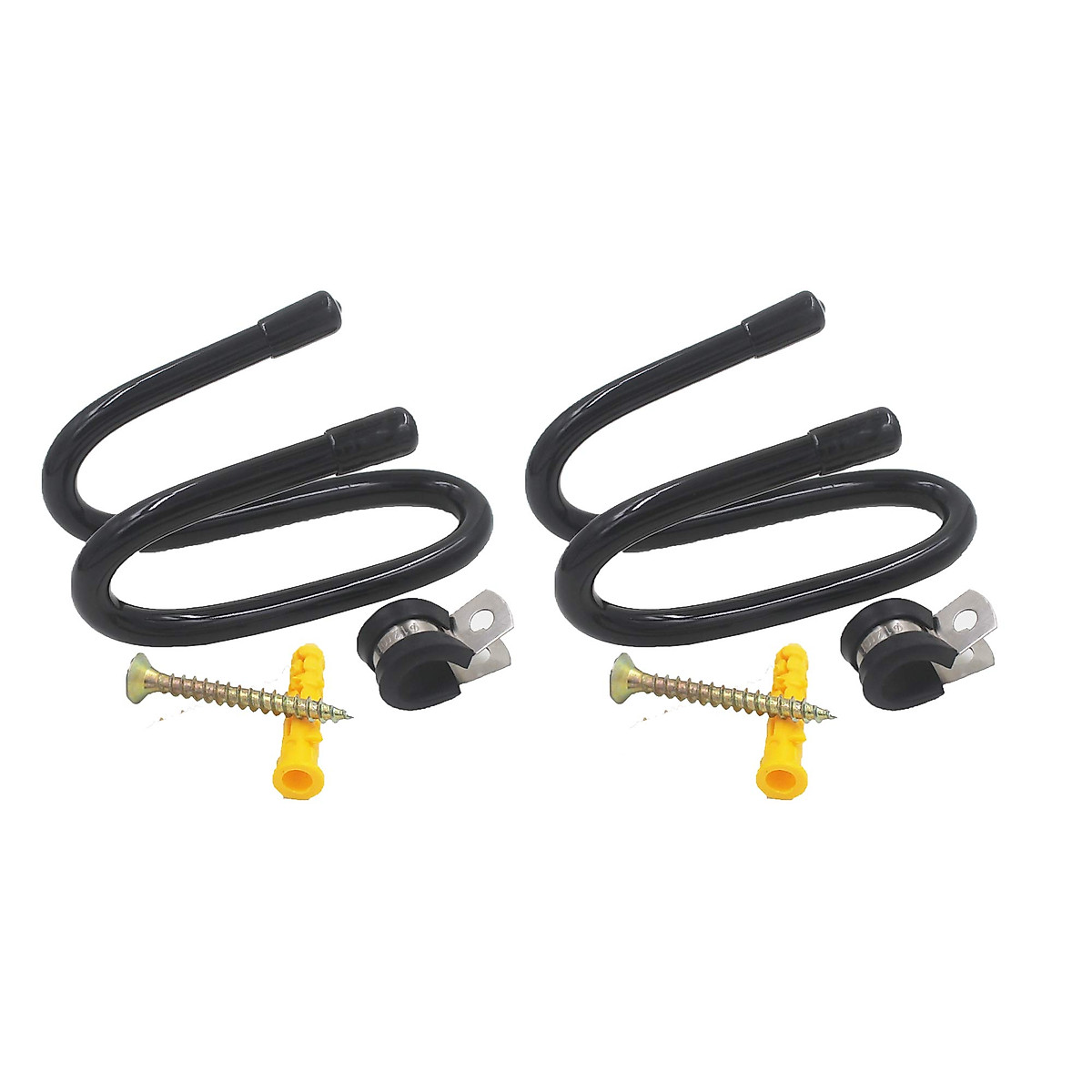 YYST Skateboard Wall Mount Skateboard Wall Hanger Storage Rack Flexible Hanger - Fit Cruiser Boards, Skateboards, Penny Boards, Longboards,etc- W Style - No Board -2/PK