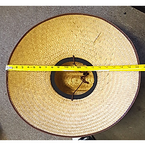 Double Weaved Hard Shell Shade Hat Large Fit Wide Brim Straw Hat Tan