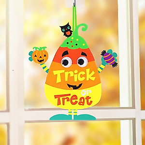 Winlyn 32 Sets Halloween Crafts Kits DIY Halloween Ornaments Decorations Art Sets Pumpkin Monster Jack-o'-Lantern Stickers Arts Crafts Supplies Kit Googly Eyes for Kids Party Home Classroom Activities