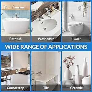 BEKOMN Tub and Tile Spray Paint White,450ml,Aerosol Bathtub Refinishing Kit for Porcelain Ceramic Fiberglass, DIY Resurfacing Bathroom Tile Sink Countertop