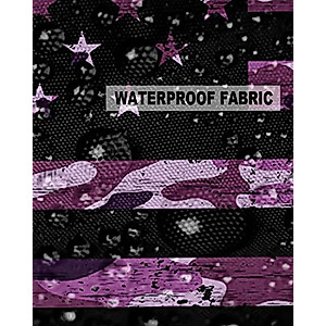 Funnywall88 Waterproof Throw Pillow Covers Set of 2 Independence Day Camo American Flag Patriotic Couch Pillow Cases Outdoor Sofa Cushion Cover Home Decor for Bed Living Room, 16" x 16"