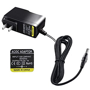 DC 9V 1A AC to DC Switching Power Supply Adapter Input 100-240V, Output 9V DC 1A Transformer Charger