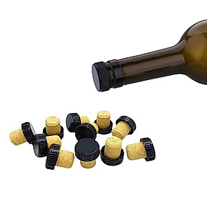 30 Pcs T-Shaped Wine Bottle Corks, T-Shaped Cork Plugs, Reusable Wine Bottle Stopper, Wine Bottle Cork Stopper with Plastic Tops, Sealing Plug Bottle Stopper for Wine Beer Bottle Glass Bottles