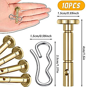 YESPURE 10Pcs Shear Pins and Cotter Pins Fit for Craftsman Troy Bilt Snowblower Snow Throwers and Lawn Tractors - Shear Pins 10pcs and Cotter Pins.