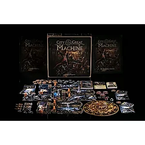 City of The Great Machine Board Game | 1-4 Players | Ages 14 and up | Steampunk | One-vs-Many | Hidden Movement | Cooperative & Solo | Average Playtime 45-90 min