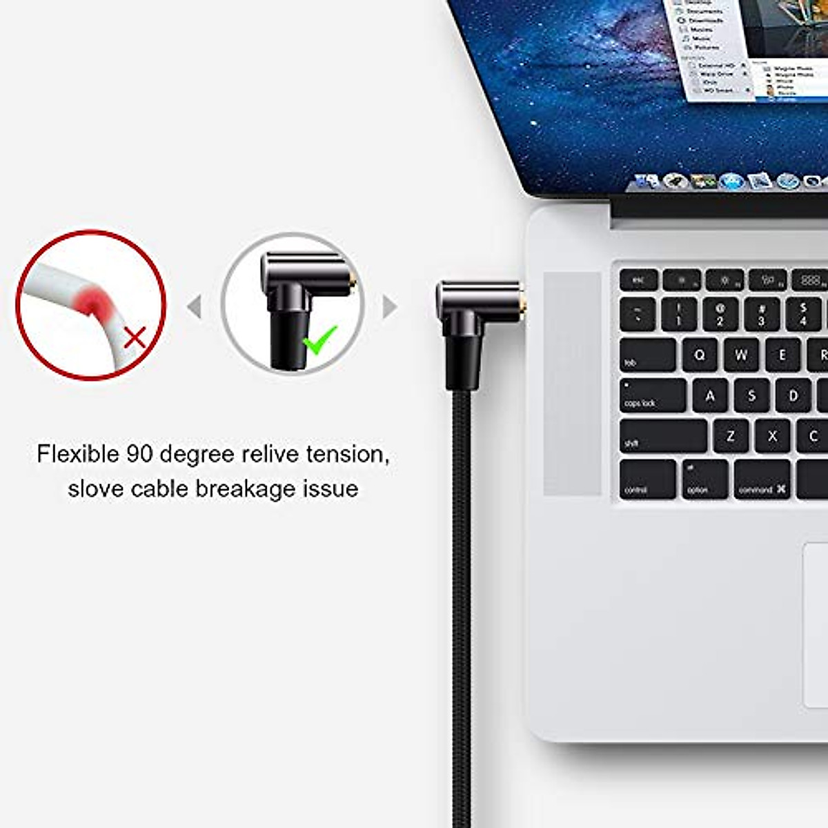 CableCreation 3.5mm Audio Cable, 6FT Right Angle Male to Male Auxiliary Stereo HiFi Cable with Silver-Plating Copper Core Compatible with Car, iPhones, Tablets, 24K Gold Plated, 1.8M