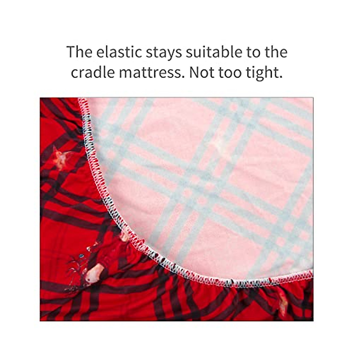 ALVABABY Christmas Gift Stretchy Jersey Changing Pad Covers 2 Pack Bassinet Sheet Soft and Light Baby Cradle Mattress for Boys and Girls 2CZE08