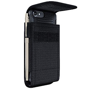 NUVAVO Cell Phone Holster Cell Phone Pouch for iPhone 14, 14 Pro, iPhone 13, 13 Pro, iPhone 12, 12 Pro, iPhone 11, XR, XS with Belt Clip Phone Belt Holder Pouch (Fits Phone with Otterbox Case on)