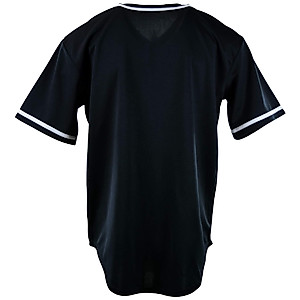 ChoiceApparel Mens Baseball Team Jerseys (Large, 077-Black)