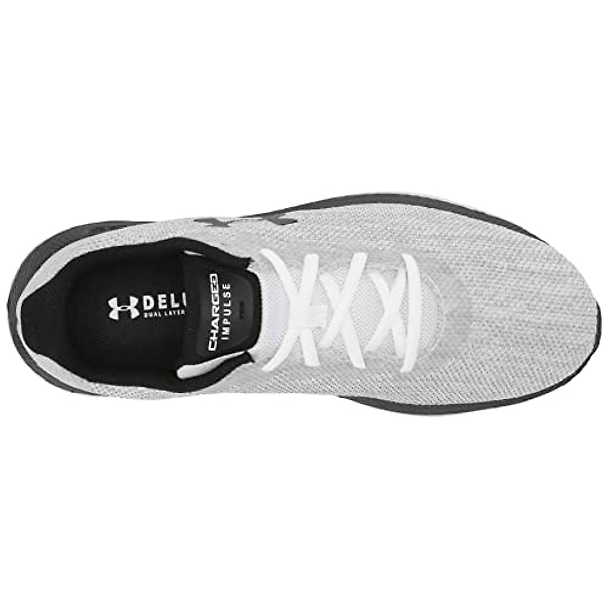 Under Armour Men's Charged Impulse 2 Knit Road Running Shoe, White (100)/Black, 15