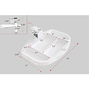 ApexDesk Clamp-On Under Desk 360-Degree Swivel Drawer - Perfect Office Storage Accessory For Your Existing Standing Desk (Clamp-On Desk Drawer - White)
