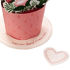 Hallmark Paper Wonder Pop Up Valentines Day Card, Displayable Bouquet (Happy Heart)