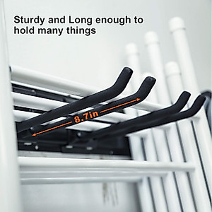 Wallmaster Wall Mounted Hanger 4-Pack Heavy Duty Rack Garage Storage & Garage Storage Tool Organizer System Heavy Duty Tools