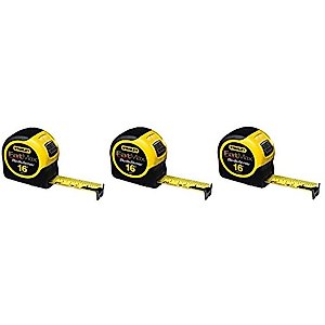 Stanley 33-716 16-Foot-by-1-1/4-Inch FatMax Tape Rule with Blade Armor (3-Pack)