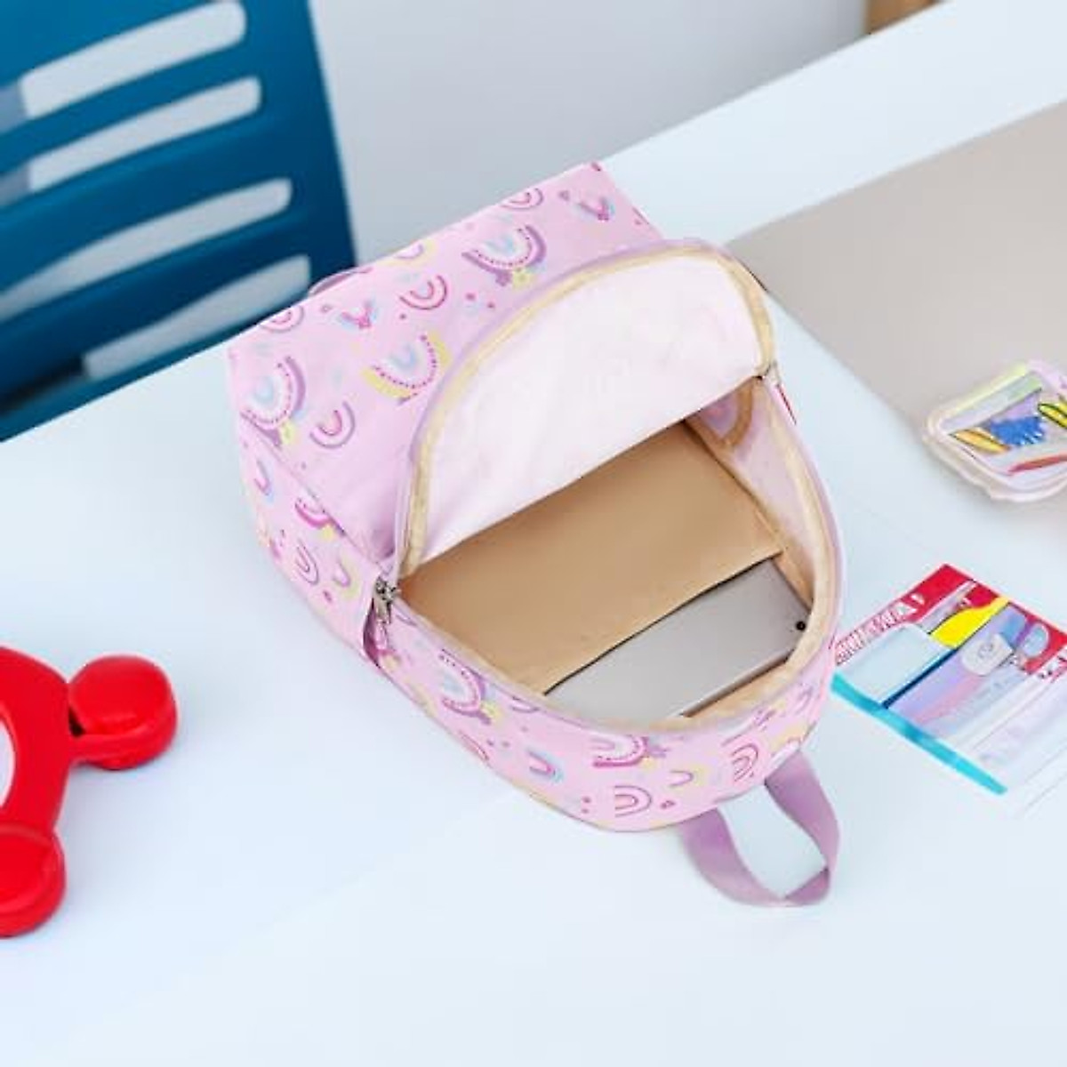 CAMTOP Cute Kids Toddler Backpack Girls Boys Small Rainbow School Bookbags Age 1-3 Daycare Nursary Travel Bags