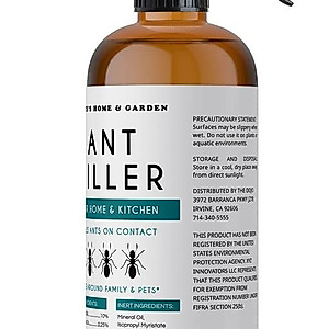 Kate's Home & Garden Ant Killer Indoor Safe for Pets and Kids (16oz) Roach & Ant Killer Spray for Indoor & Outdoor. Insecticide for Ants and Roaches with Natural Cedarwood Oil