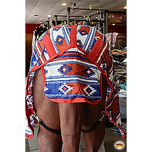 HILASON 81 Inches Horse Fly Sheet Ultra Violet Rays Protect Mesh Bug Mosquito Summer Spring Detachable Neck | Fly Sheet | Horse Turnout Sheet | Fly Sheet for Horses | Bug and Mosquito Protection | Fly