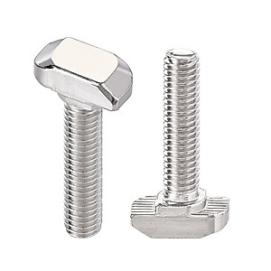 uxcell M6x25mm T-Slot Drop-in Stud Sliding Bolt Screw Carbon Steel for 30 Series Aluminum Profile 8pcs