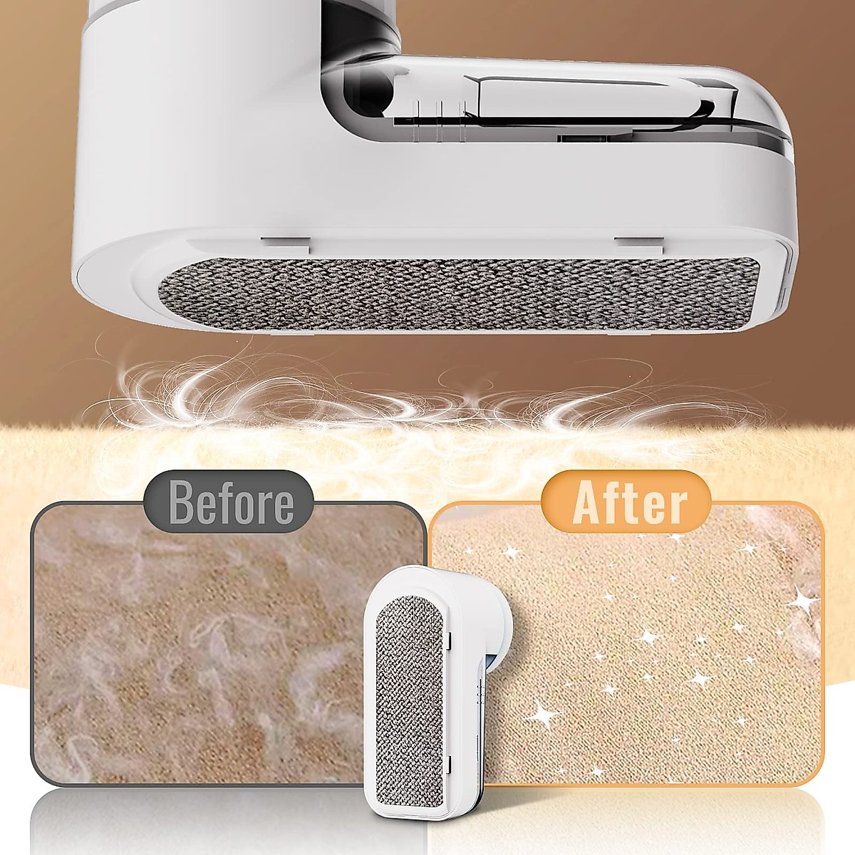 iRUNTEK Fabric Lint Remover Wired Use, USB Powered Shaver and Lint Brush 2 in 1, Sweater Defuzzer Remove Fuzz, Lint Balls, Pills, Bobbles from Clothes, Furniture, Carpet, Couch