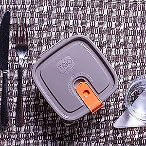 Plastic Food Storage Containers w/attached Lids. Multi sizes Containers. Microwave/Freezer & Dishwasher Safe - Steam Release Valve. BPA/Free (16, Beige & Orange)