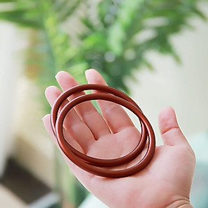 Accmor Baby Sling Ring, 3" Aluminum Sling Rings for Baby Wrap Slings, Dark Brown