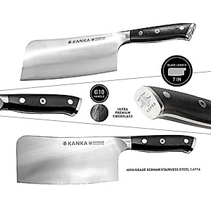 7" Meat Cleaver Professional Stainless Steel Butcher Knife