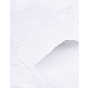 Alimens & Gentle French Cuff Regular Fit Dress Shirts (Cufflink Included) (16" Neck - 34"/35" Sleeve, White New)