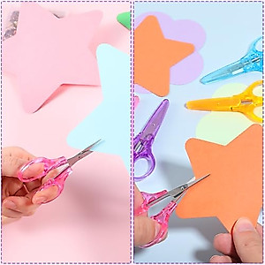 Small Scissors Craft Scissors, 4 PCS All Purpose Scissors Scrapbooking Scissors Straight Cutting Mini Scissors with Protective Cover for Embroidery Quilting Sewing Knitting Crafting Cross Stitch