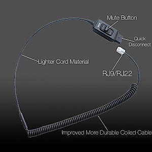 Avaya Compatible Headset XS 820 w/Mute - Avaya IP Phones: J139, J169, J179, 1608, 1616, 9601, 9608, 9610, 9611, 9611G, 9620, 9620C, 9620L, 9621, 9630, 9640, 9640G, 9641, 9650, 9650C, 9670