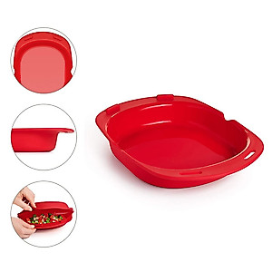 KUYYFDS Omelet Maker Microwave Omelette Egg Maker Silicone Omelette Tool Non Stick Roll Baking Pan Kitchenware Red Egg Poachers