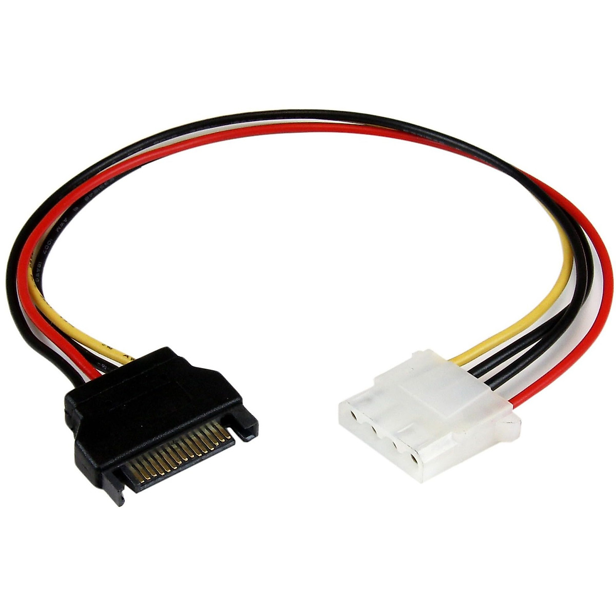 StarTech.com 12in SATA to LP4 Power Cable Adapter F/M - SATA to LP4 Power Adapter - SATA Female to LP4 Male Power Cable - 12 inch (LP4SATAFM12)