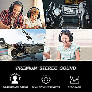 Voice Changer Gaming Headset with Mic for Xbox One,PC,PS4,Over-Ear Headphones with Volume Control LED Light Cool Style Stereo,Noise Reduction for Phone/PS4/Xbox/Switch/IPad/Computer/Kids