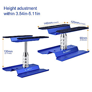 Globact Aluminum Alloy RC Car Repair Work Stand Hobby Tool Set 360 Degree Rotation Lift Or Lower and 270PCS RC Screws Kit Repair Tool Box for 1/8 1/10 1/12 1/16 1/18 RC Car Truck Buggy(Blue)