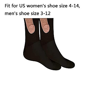 Birdeem Funny Socks, Unisex Novelty Socks Knit Floor Warm Crew Socks Winter Autumn Christmas Holiday Gifts for Women/Men (White)