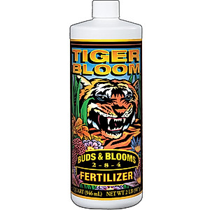 Fox Farm Fertilizer Soil Trio Liquid Nutrient: Tiger Bloom, Grow Big, Big Bloom Quart Bottles + Twin Canaries Chart (Pack of 3-32 oz)