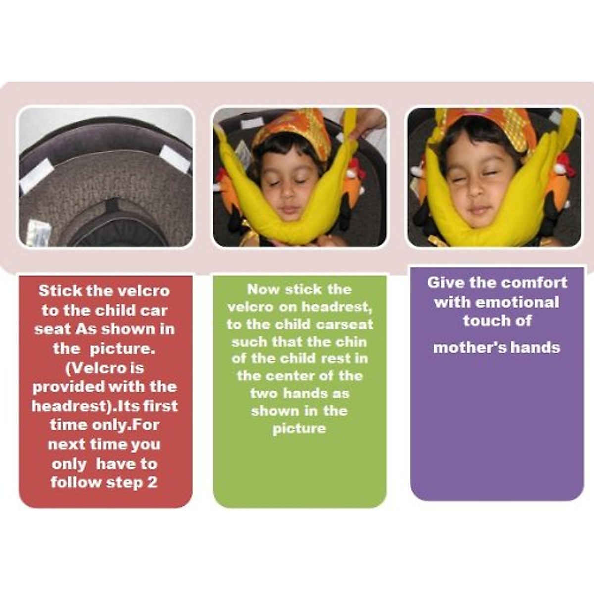 Head Support for Kids /Travel Pillow for carseat,strolller,airplane etc (Green)