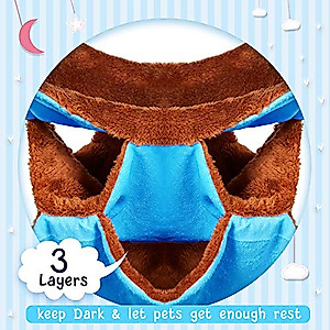 3 Pieces Small Animal Hanging Hammock Warm Pet Cage Hammock Soft Pet Sleep Nap Sack Triple-layer Hanging Hammock Bed for Chinchilla Parrot Sugar Glider Ferrets Rat Hamster Rat Playing and Sleeping