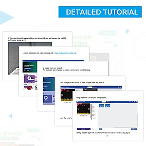 DVOZVO Basic Starter Kit for BBC Micro:bit V2.2, Graphical Programming Built-in Speaker and Microphone, LED Display Coding for Kids Teens + Microbit GPIO Expansion Board & Battery Holder & USB Cable