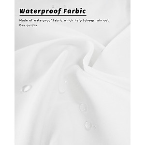 Outdoor Curtains for Patio Waterproof Stripe Indoor/Outdoor Curtain Tiebacks Khaki White Stripes Privacy Curtain Sun Blocking Farmhouse Grommet Drapes for Pergolas Gazebo Porch Balcony 2 Panel 54x84