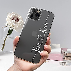 LianaCases Custom Name Case for iPhone 15 14 13 12 11 Pro Max mini SE Xr Xs X 10r 10s 10 8 Plus 7 Personalized Handwritten Style Clear Phone Cover