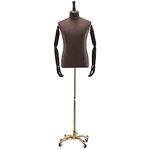 Tailors Dummy Male Mannequin Torso for Clothing Jerseys Display |Dressmakers Manikins with Flexible Arms Dressmakers Dummy