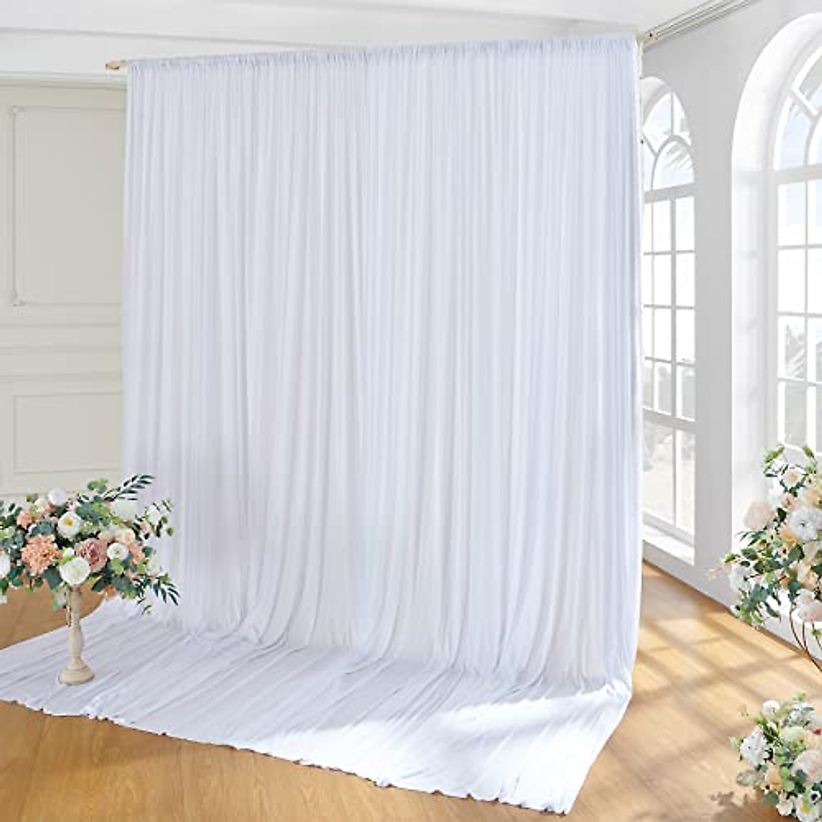 10x10ft Black Backdrop Curtain Panels, 10x10ft White Backdrop Curtains and 10x8ft Gold Sequin Backdrop Curtain Drapes for Party Home Decoration, 6 Panels