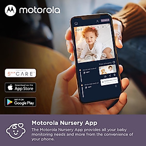 Motorola Baby Monitor-VM36XL Touchscreen 5" Portable WiFi Video Baby Monitor with Camera HD 720p - Connects to Smart Phone App, 1000ft Range, 2-Way Audio, Remote Pan-Tilt-Zoom, Room Temp, Lullabies